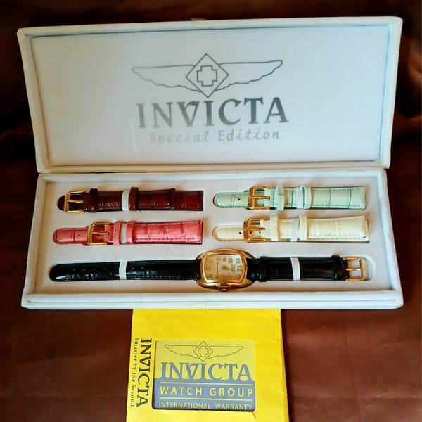 #062, NEW Invicta Lupah Special Edition, 5 Interchangeable Watch Bands ...