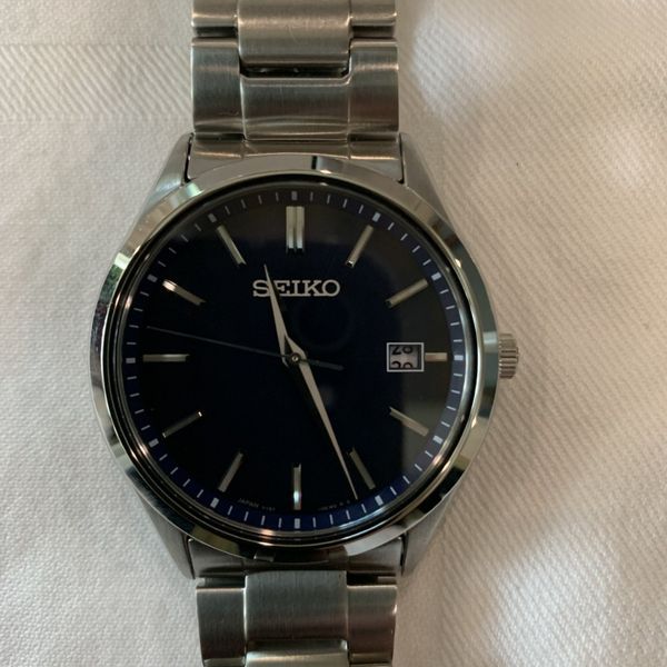 Men's SEIKO Select Blue Solar Watch V157ODRO NIB | WatchCharts Marketplace