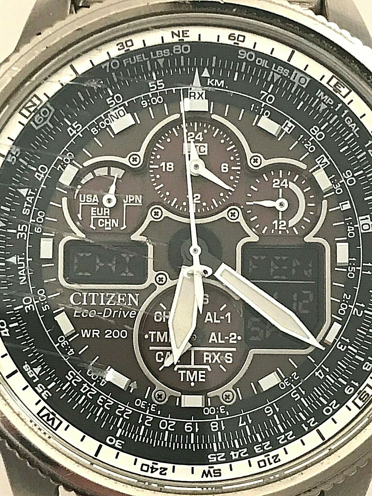 CITIZEN Navihawk UTC Eco-Drive Chronograph Men's Watch Item No. JY8030 ...