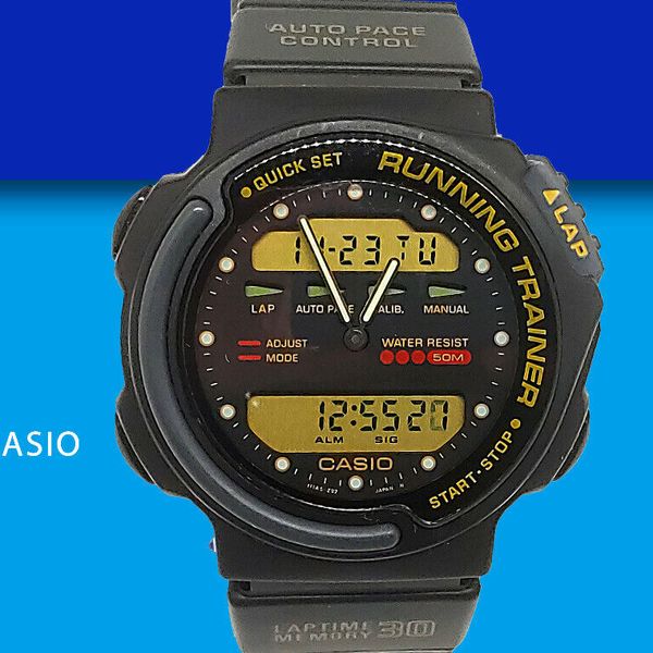 Vintage Casio Aw-70-1Evt Running Trainer. Qw.757.Japan Wr.50M. Year ...