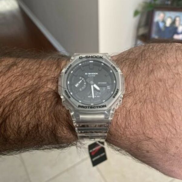 Casio G-Shock GA2100SKE-7A CasiOak Clear Transparent Watch | WatchCharts