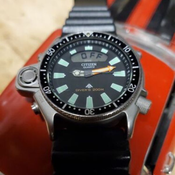 Vintage Mens Citizen Promaster C520 GN-4- S Diver Watch Running ...