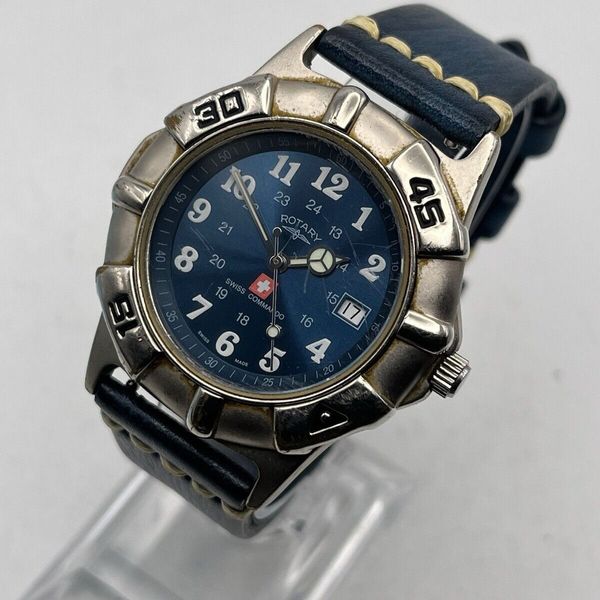 Vintage Rotary Swiss commando menâ s divers watch 38mm WORKING ...