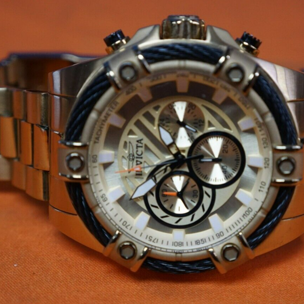Invicta Bolt 25515 Chronograph Gold Tone Men's Watch Stainless Steel ...