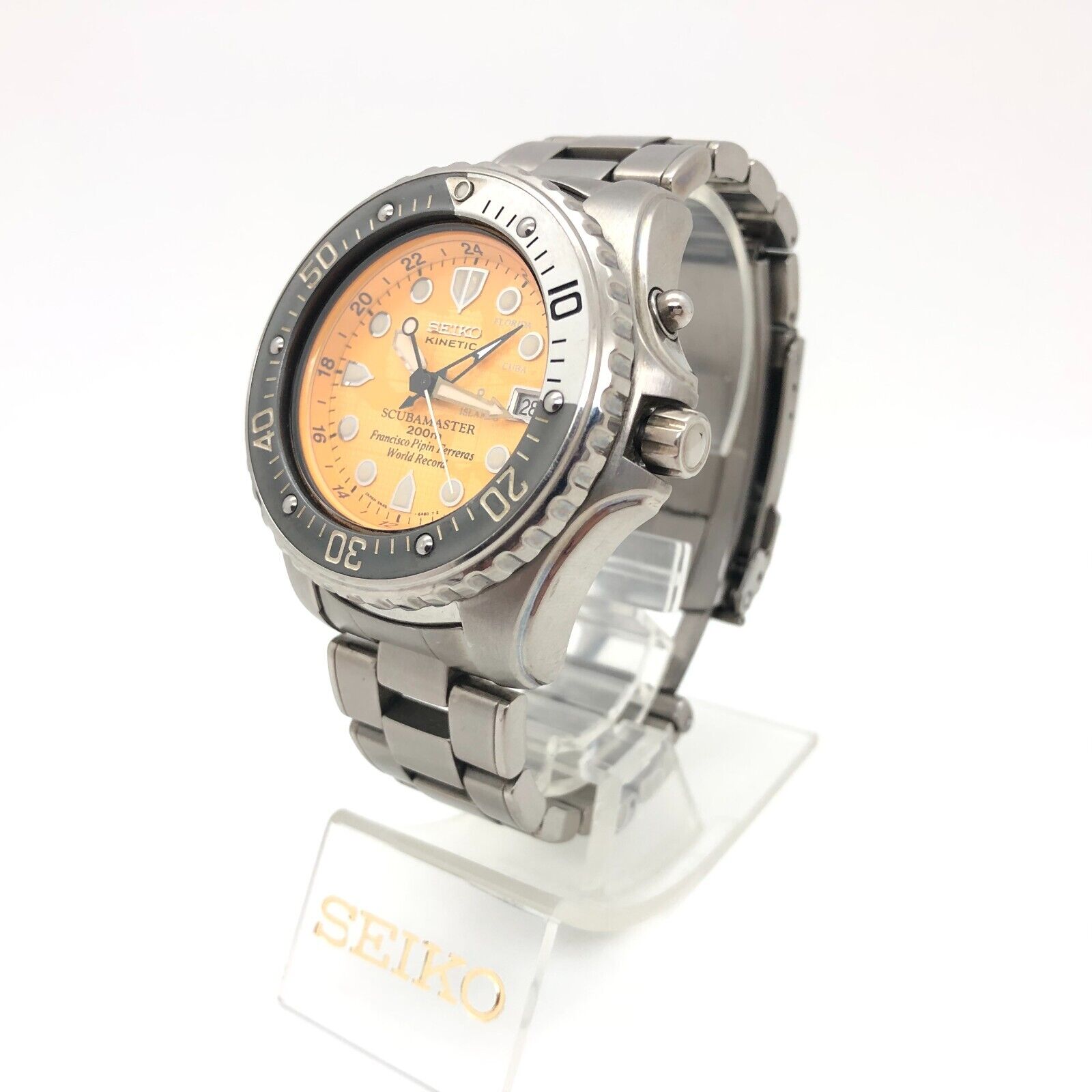[w1700] SEIKO SCUBAMASTER 5M45-6A60 Pipin SBCW007 Battery exchangeable ...