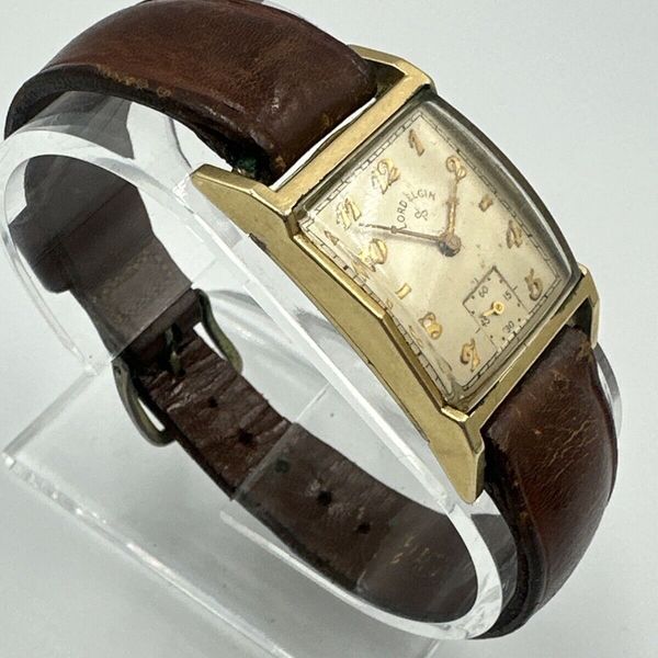 Vintage 1940â s Lord Elgin 14K Gold Filled Cal. 670 Manual 21J Wrist ...