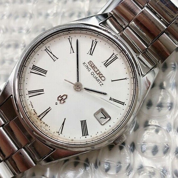 KING SEIKO Watch 4822-8110 Men's New Battery Quartz St.Steel Date T3163 ...