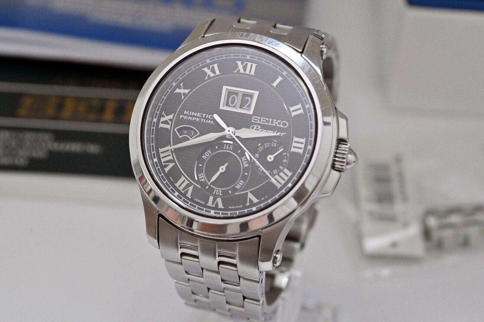 Seiko Premier Kinetic Perpetual Calendar SNP041 Price as of September 2025 | WatchCharts