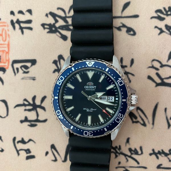 [WTS] Orient Kamasu - Blue w/ Rubber Strap | WatchCharts Marketplace