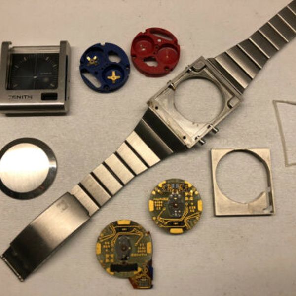 For Parts - ZENITH FUTUR TIME COMMAND ANA-DIGI QUARTZ LED uhr MOT ...