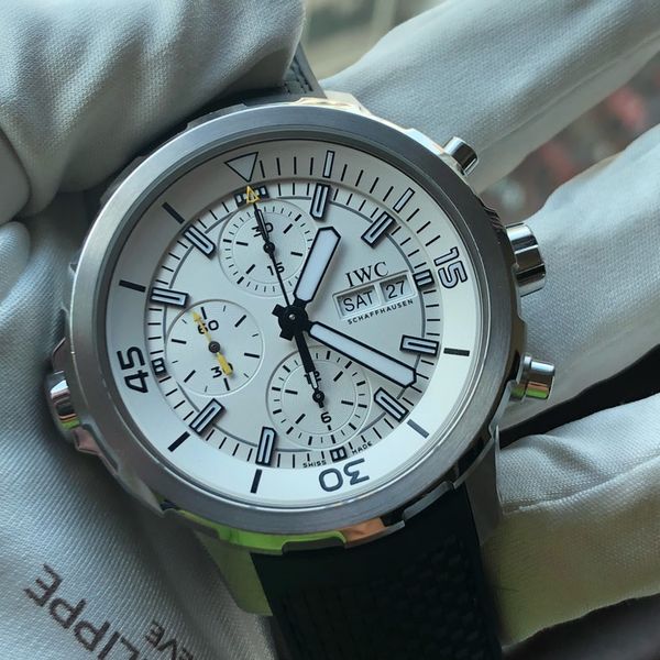 FS: IWC Aquatimer Chronograph IW376801 Stainless Steel White Dial 44mm ...