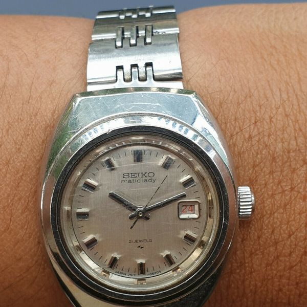 VTG Seiko Matic Lady 2517-0430 with 21 Jewels Automatic Movement Japan ...
