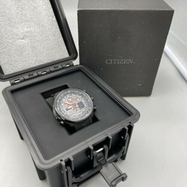NEW Citizen JY8035-04E Promaster Navihawk A-T Eco Drive Black Dial Men ...