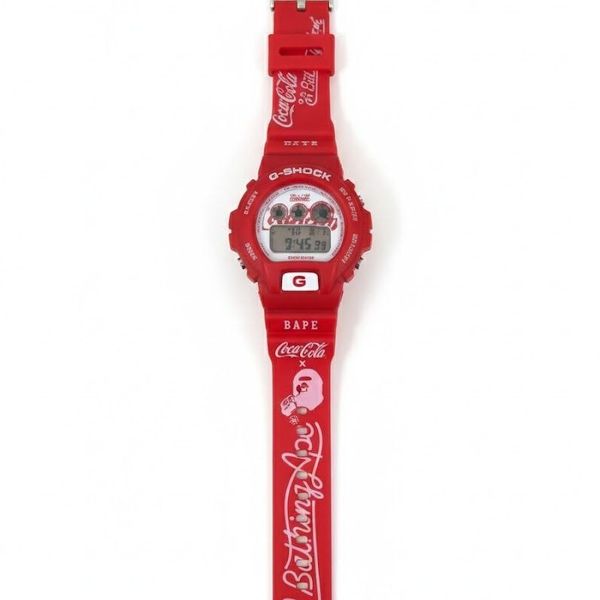 CASIO G-SHOCK DW6900 RED Coca Cola Bape Men Watch LIMITED Special ...