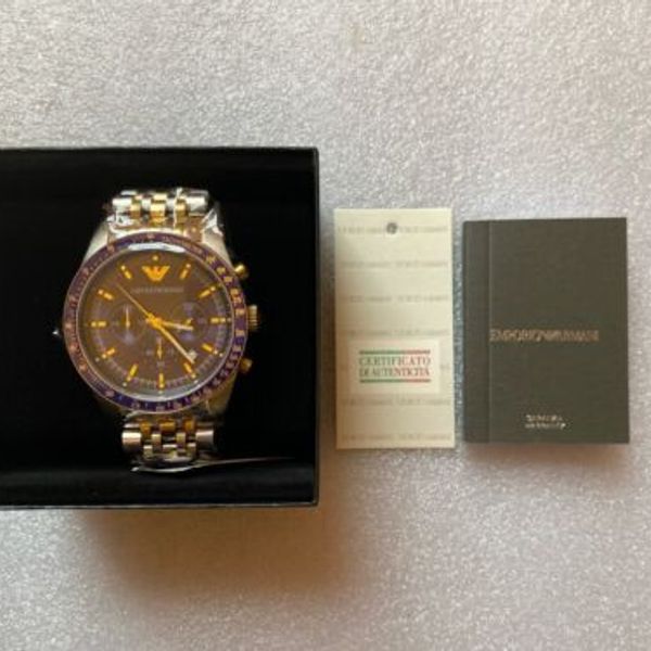 Emporio Armani Menâ s Chronograph Watch AR6088 | WatchCharts Marketplace