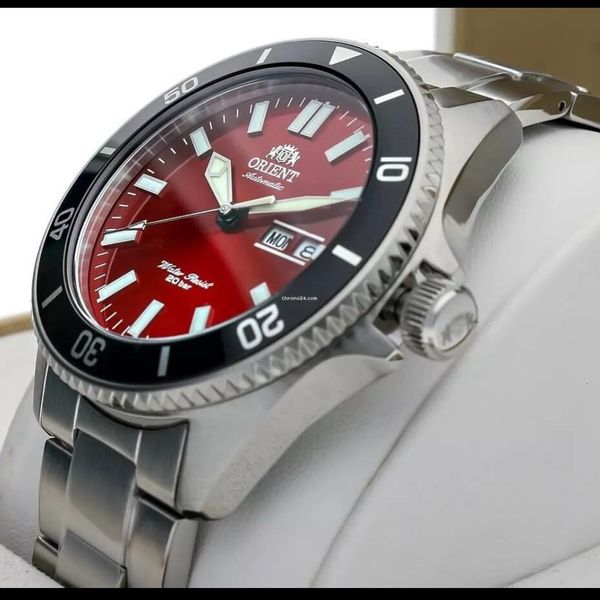 Orient Kano Diver Near Mint Watch Day Date Red Dial AA0915R 200 Meters ...