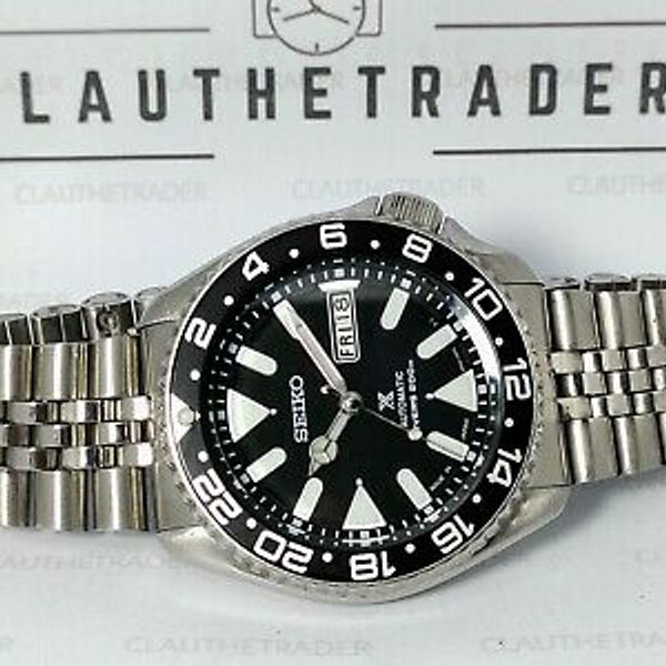 SEIKO DIVER 7S26-0020 SKX007 AIRDIVERS BLACK PROSPEX AUTOMATIC WATCH ...