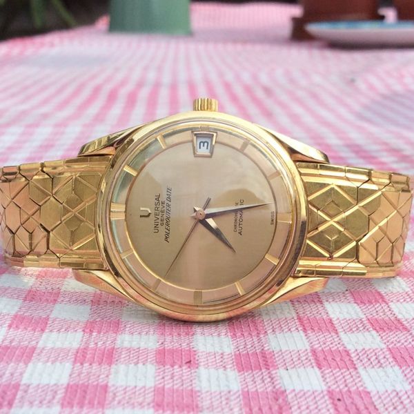 SOLD 18k UG Polerouter chronometre on 18k bracelet €3950 | WatchCharts ...