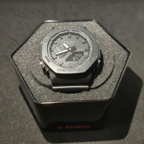 New Casio G-Shock GA-2100-1A1ER-Black (CasiOak) Carbon Core Guard Watch ...