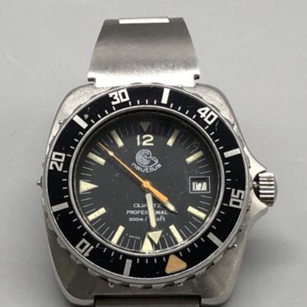 Nautilus Quartz Professional 500m/1650ft Vintage Men's Watch F4 ...