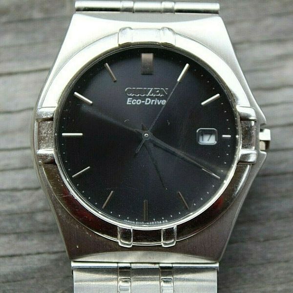 Citizen MENS 35MM Eco-Drive E110-H26604 ALL STAINLESS FREE SHIP USA ...