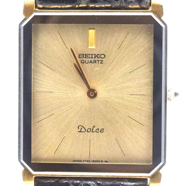 [Exc+5] SEIKO Dolce 7730-5020 Gold Dial 25mm Quartz Men's Watch From JAPAN | WatchCharts Marketplace