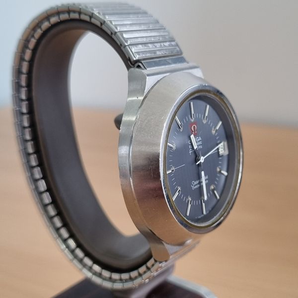 Vintage SS Omega Seamaster f300Hz Cone Swiss 12 j Tuning Fork watch cal ...