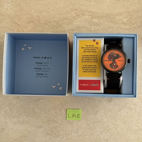 Timex X Peanuts Snoopy DÃ­a De Los Muertos 40mm Leather Strap Watch New ...