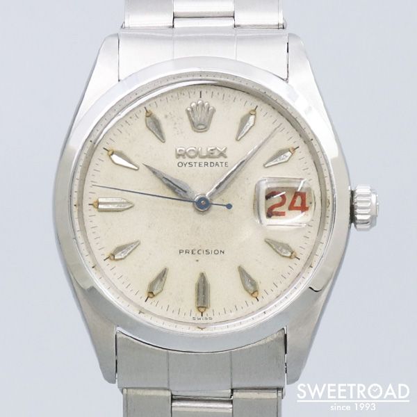 [ROLEX] Oyster Date / Oyster Date / Ref.6294 / Powder dial / Red-black ...