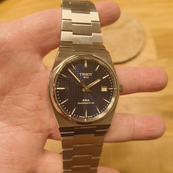 Tissot PRX Powermatic 80 â Blue Waffle Dial â Steelâ Swiss Automatic â ...