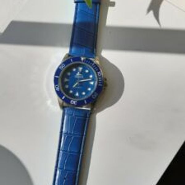 SLAZENGER DIVER/SPORTS QUARTZ WATCH - MODEL S565S CNL Blue Faux Croc ...