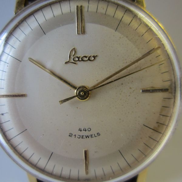 "Laco, 440, Manual Winding, Gold-Plated, Band New! ,"circa 1970 ...