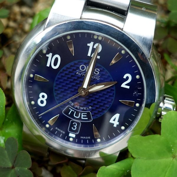 FS: ORIS TT1 Blue Dial, Automatic Watch, SS Bracelet, Extra Links, Box ...