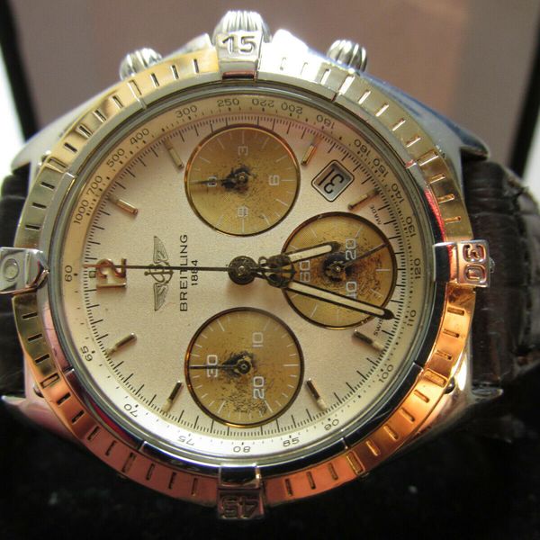 Breitling Sextant Windrider Chronograph Solid 18k Gold & Stainless ...