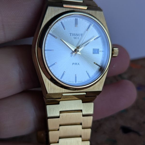 Tissot PRX 35mm Gold Quartz (Dress Mod) | WatchCharts Marketplace