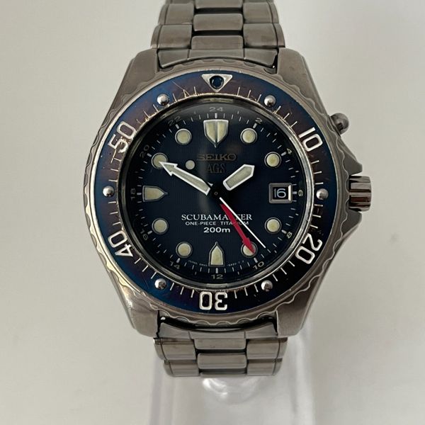 Seiko 5M45-6A30 (SBCW003) ScubaMaster 200m Titanium Kinetic watch ...