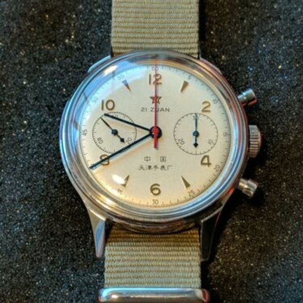 SEAGULL 1963 REISSUE CHINESE AIRFORCE MECHANICAL CHRONOGRAPH, SOLID ...