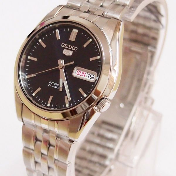 SEIKO 5 SNK357 Stainless Steel Band Automatic Men's Blue Watch SNK357K1 ...