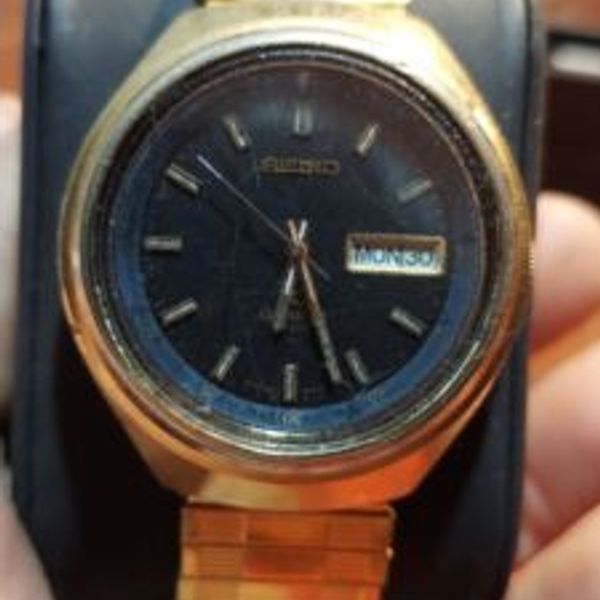 Seiko Sq 4004 Gold Tone Mens Vintage 1970s Watch Early Quartz Black ...