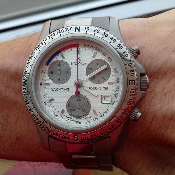 腕時計 Kronos Vintage Collection CHRONO YATCHING TITANIUM 4.172.0.089 ...