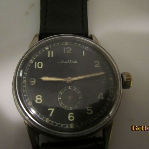 WWII GERMAN MILITARY AESCHBACH WATCH | WatchCharts Marketplace