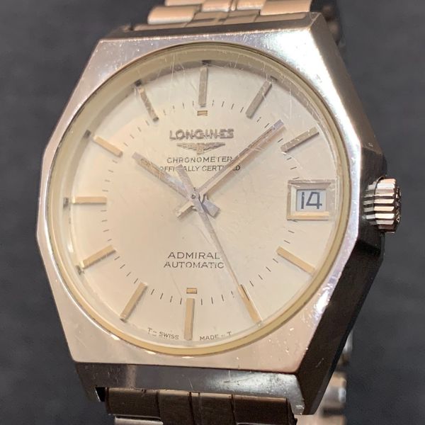 LONGINES Admiral Octagon Case Chronometer Vintage Automatic Wristwatch Working | WatchCharts ...