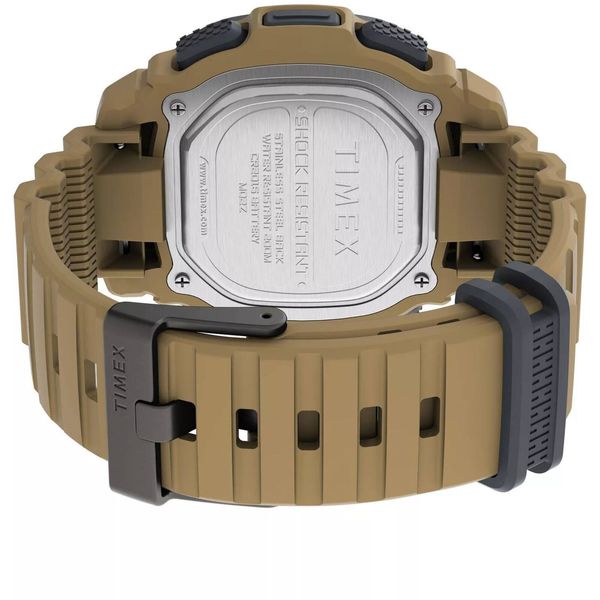 Timex Men's Digital Watch Command White and Beige Dial Shock Resistant ...