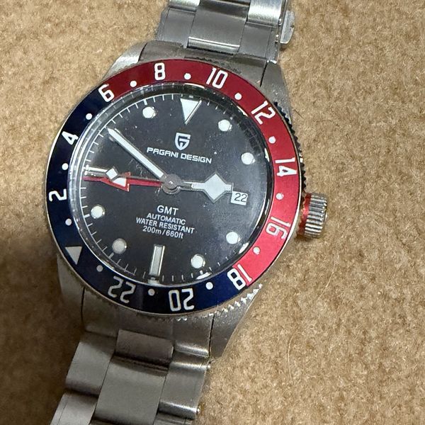 PAGANI DESIGN 40MM GMT PEPSI DIVER BB58 AUTO SAPPHIRE PD-1706 JUBILEE ...