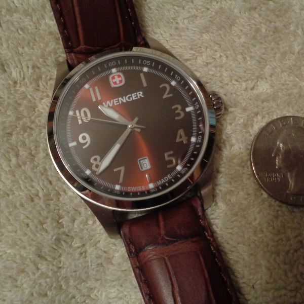 Wenger "Swiss Army" Quartz Brown Dial Men's Watch 0541.10 | WatchCharts ...