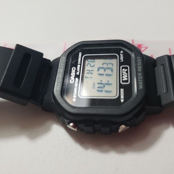 Casio Vintage Black Resin Case, Black Stainless Steel Band, Unisex ...