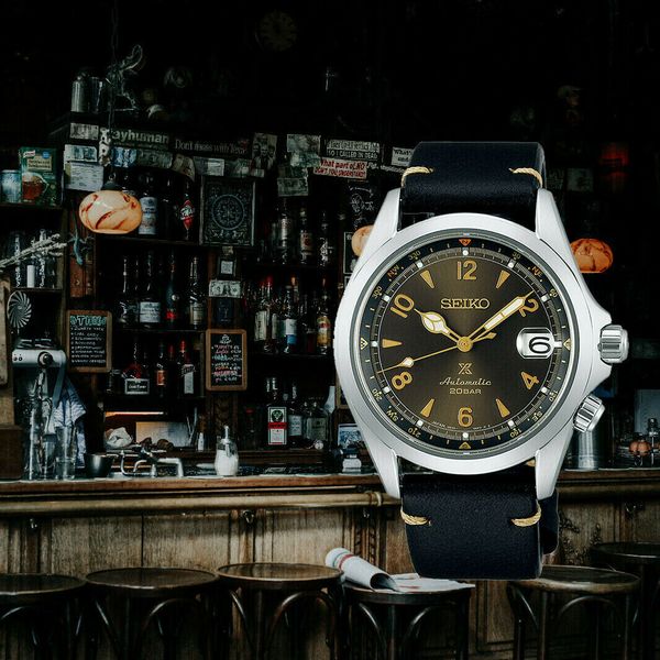 New Seiko SPB209 Alpinist Brown Dial Leather Strap Men's Watch NIB ...