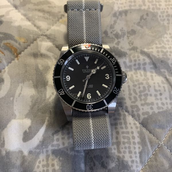 FS: Ticino auto Sea Viper, black dial. $85 | WatchCharts