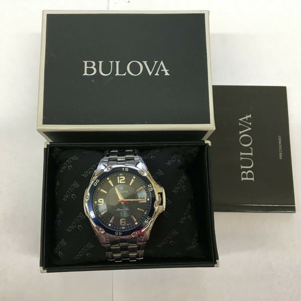 Original Bulova 98B111 Men's Marine Star Stainless Steel Blue Dial ...