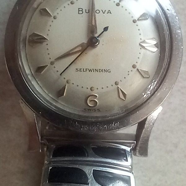 1957 Bulova Jet Clipper Bullseye 11ACAC 17 Jewel Swiss Selfwinding ...